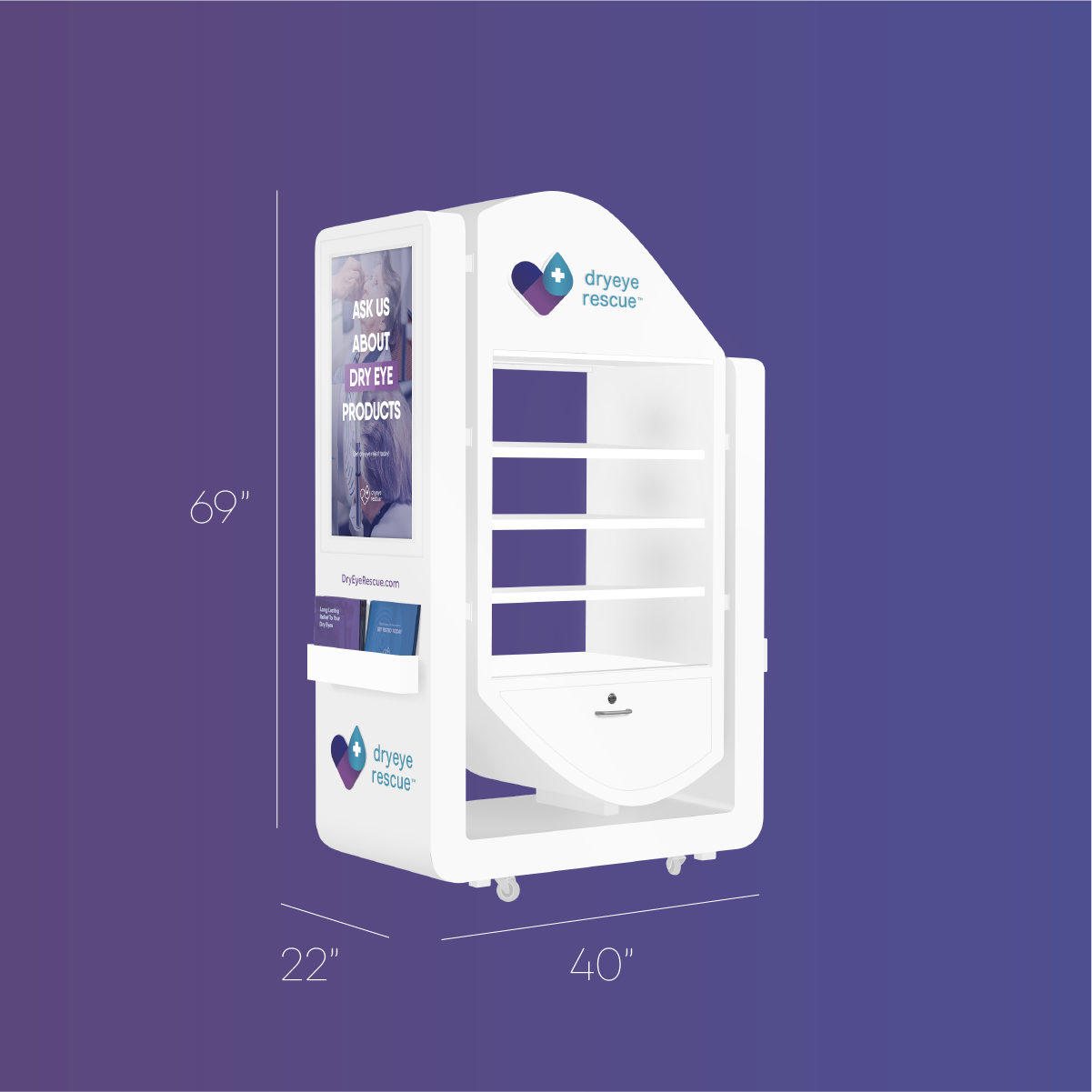 Free Standing Floor Display "Free Rent" (Large) | Dryeye Rescue