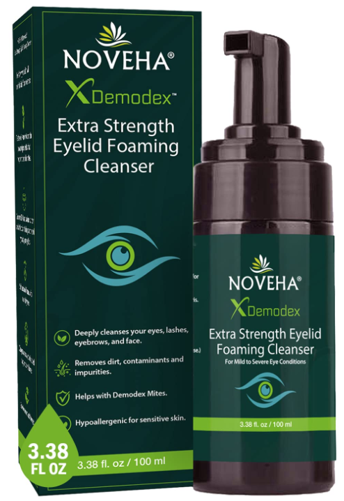 Demodex Eyelid Cleanser Foam, Extra Strength Tea Tree Oil Formula, Dai